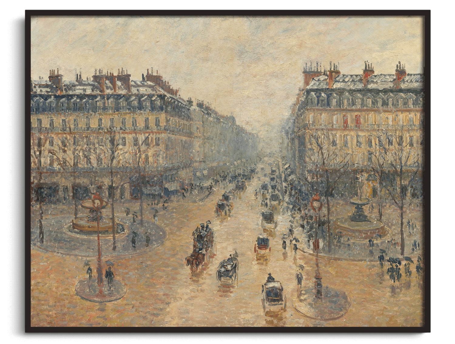 Reproduction de Avenue de l'Opéra, effet de neige de Camille Pissarro ...