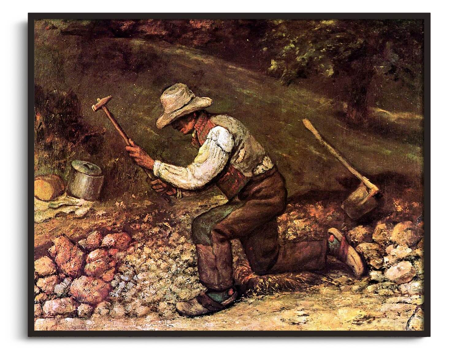 Reproduction de Le Casseur de pierres de Gustave Courbet – Galerie Mont ...