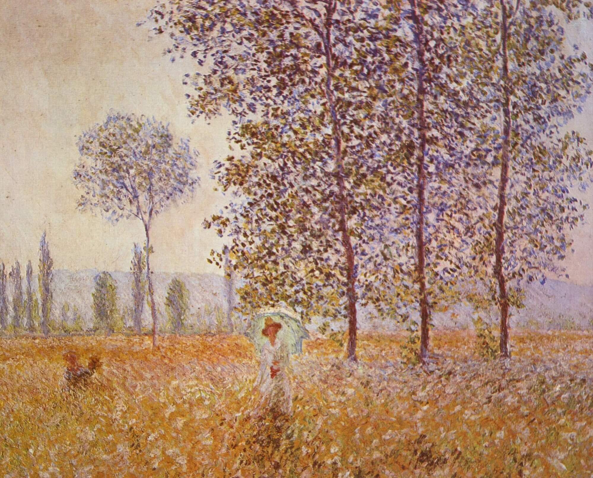 Reproduction de Sous les Peupliers, effet de soleil de Claude Monet ...