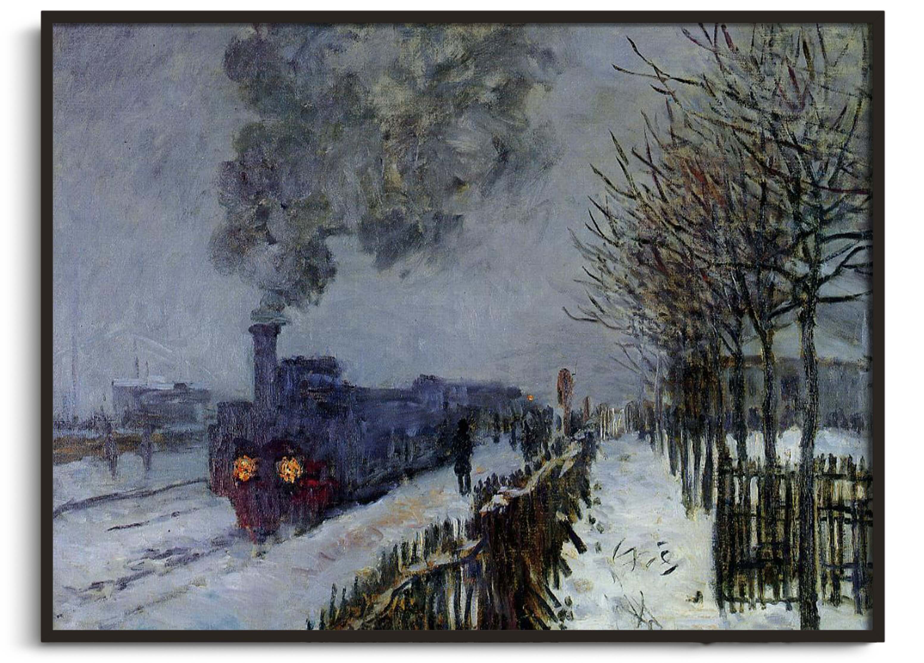 Reproduction de Le Train dans la neige de Claude Monet – Galerie Mont-Blanc