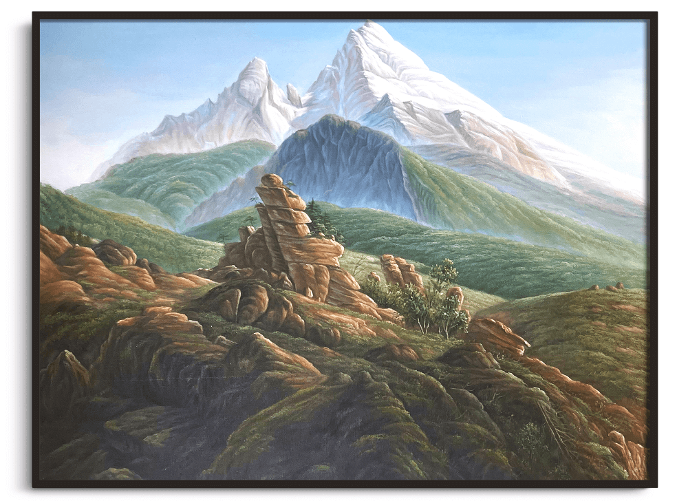Reproduction de Le Watzmann de Caspar David Friedrich – Galerie Mont-Blanc