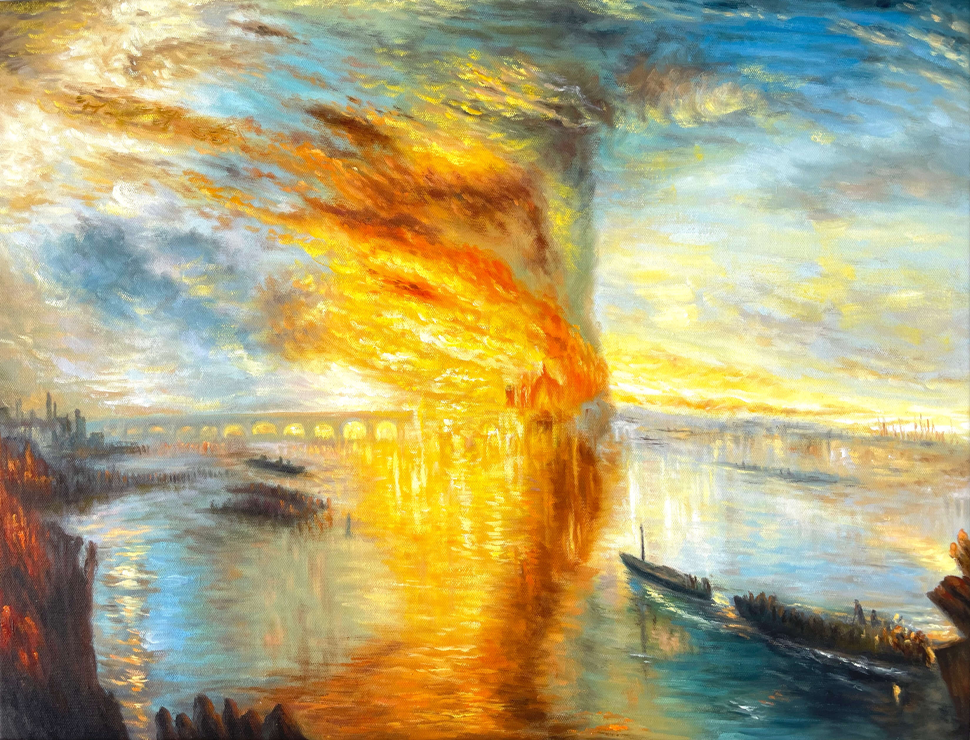 L'Incendie de la Chambre des Lords et des Communes I de William Turner ...
